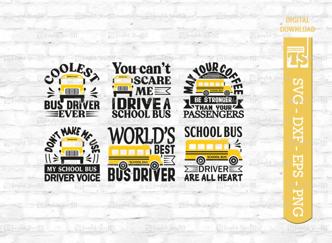 School Bus SVG Bundle, School Bus SVG, Bus Driver SVG Bundle, Bus ...