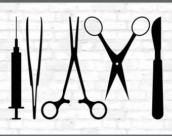 Medical Tool Svg, Syringe SVG, Commercial Use Doctor Tools Silhouette ...