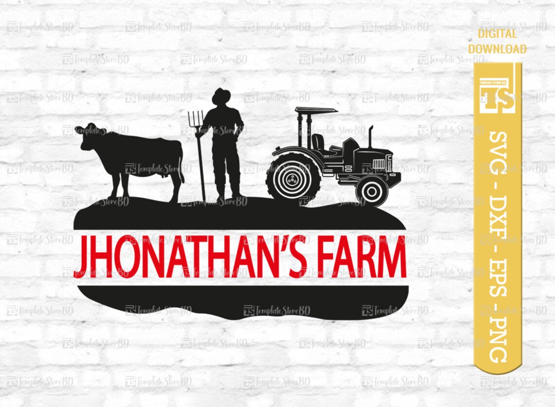 Farming Svg Farm Monogram Svg Farm Sign Svg Etsy