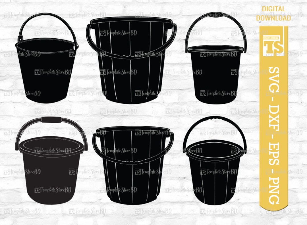 Bucket SVG, Bucket Vektor, Bucket Icon, Bucket Cut Fiule, Cut File, für ...