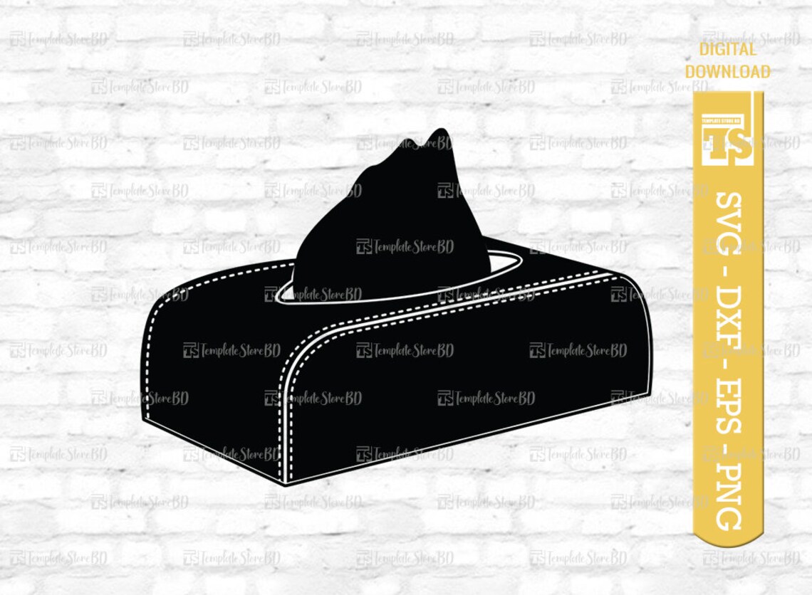Tissue Box SVG, Facial Tissue Box Svg, Facial Tissue Clipart, Tissue ...