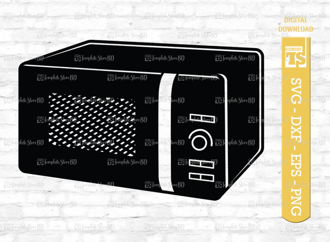 Microwave Svg, Microwave Clipart, Microwave Silhouette, Microwave ...