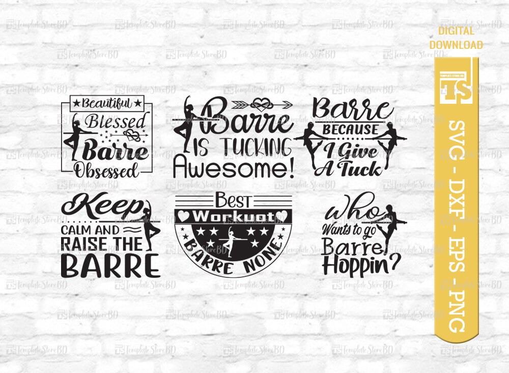 Barre Svg, Barre Clipart, Barre Typography, Barre T-shirt Design, Barre ...