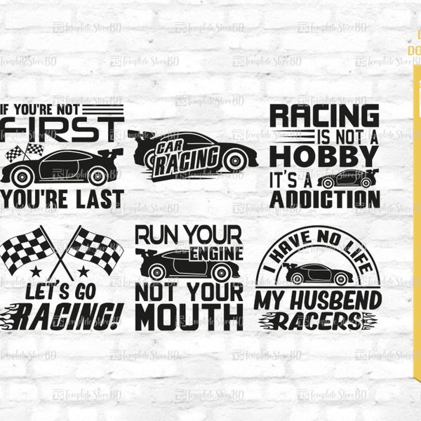 Car Racing Svg - Etsy