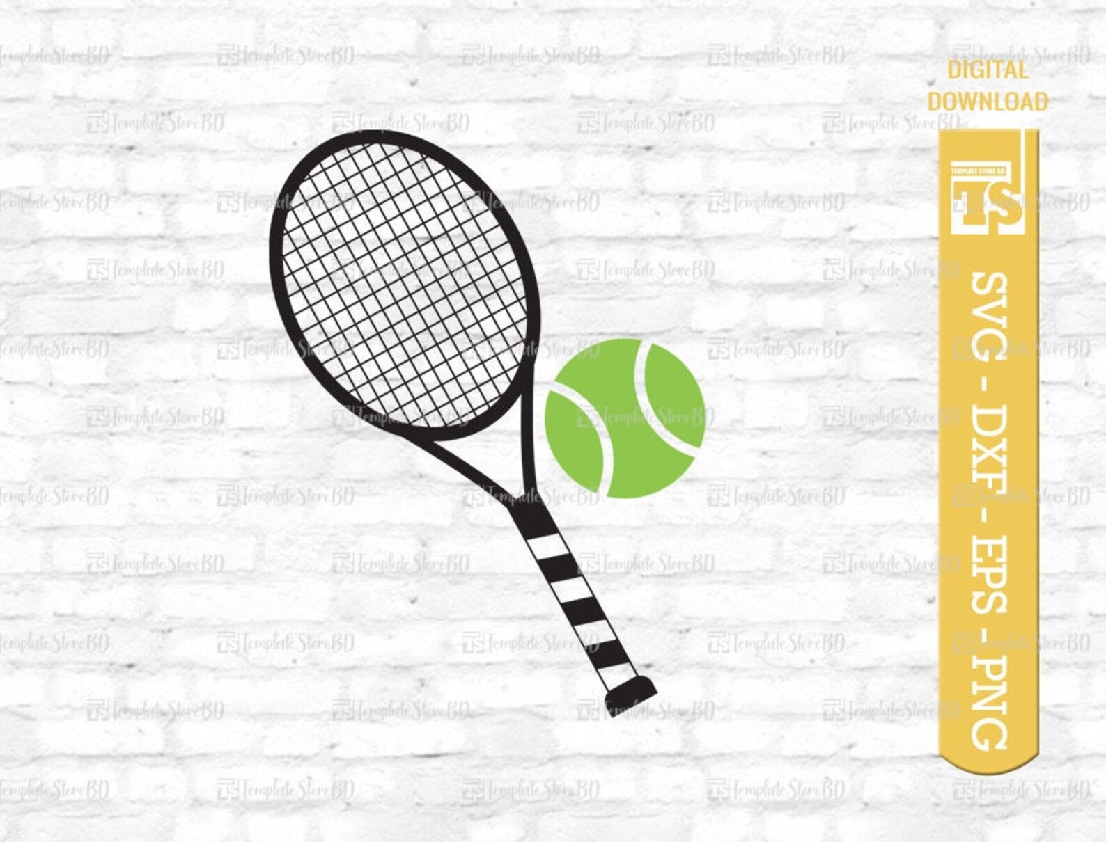 Tennis Racket SVG, Racket PNG, Racket Dxf, Racket Clipart, Tennis ...