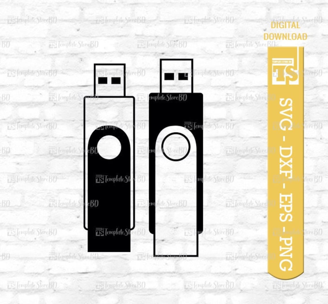 USB Flash SVG, USB Silhouette, Usb Drive Svg, Memory Svg, Pen Drive Svg ...
