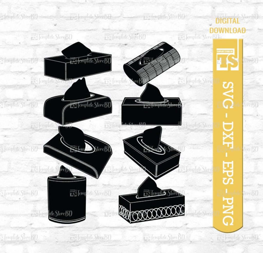 Tissue Box SVG, Facial Tissue Box Svg, Facial Tissue Clipart, Tissue ...