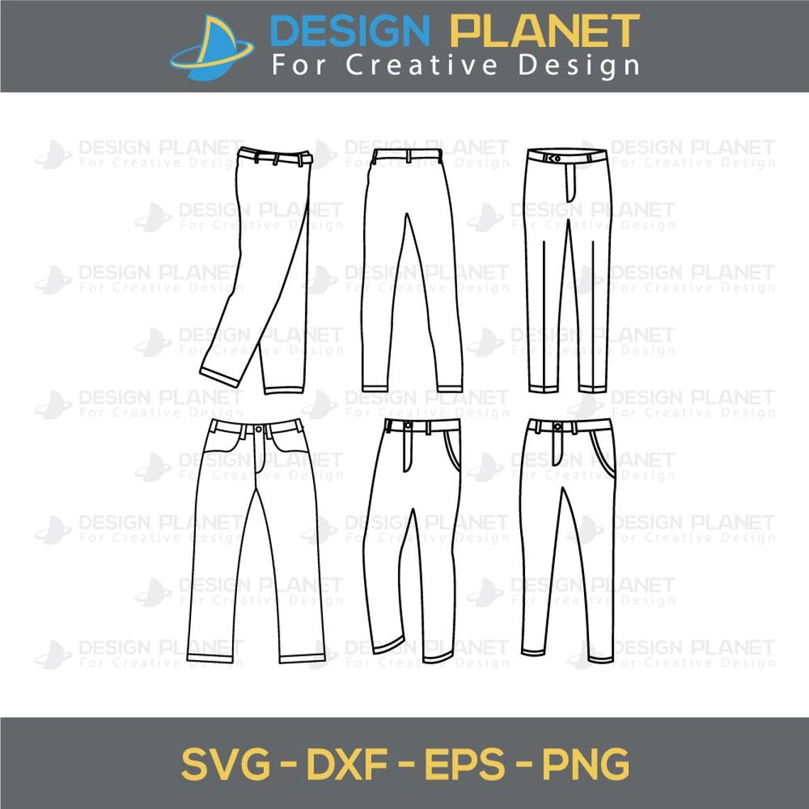 Full Pant SVG, Full Pant Outline, Long Pant Svg, Pant Icon Svg, Jeans ...