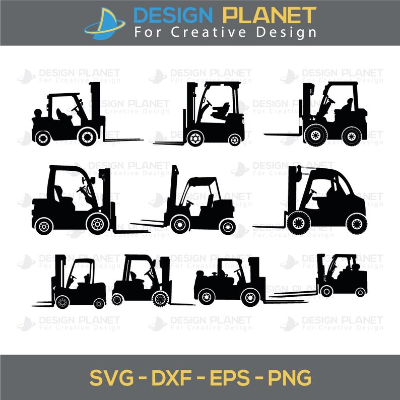 Fork Truck Svg, Forklift Png, Forklift Clipart, Forklift Monogram ...