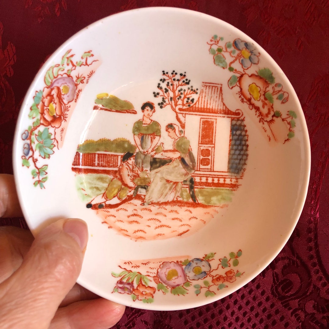 Antique English Porcelain Tea Bowl, New Hall Hard Paste Porcelain ...