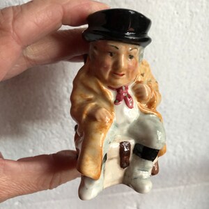 Vintage Mini Toby Jug, Artone England, Hand Painted,seated Old Man ...