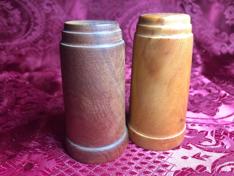 Pair Tasmanian Timber Salt & Pepper Shakers, One in Blackwood, One in ...