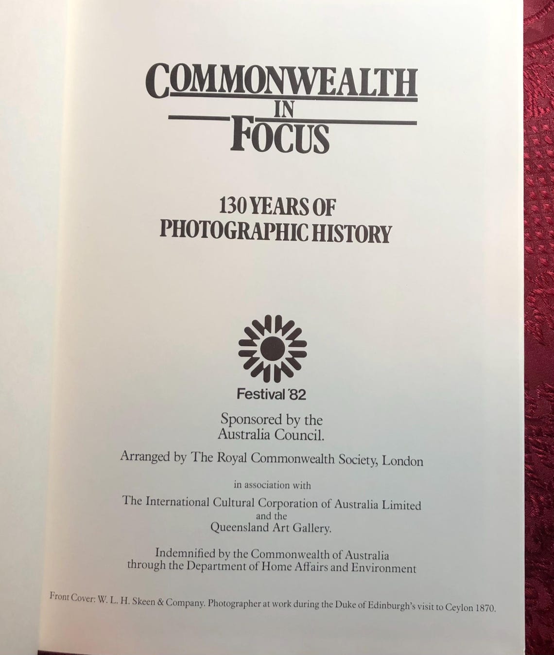 Commonwealth in Focus, 130 Years of Photographic History, Early ...
