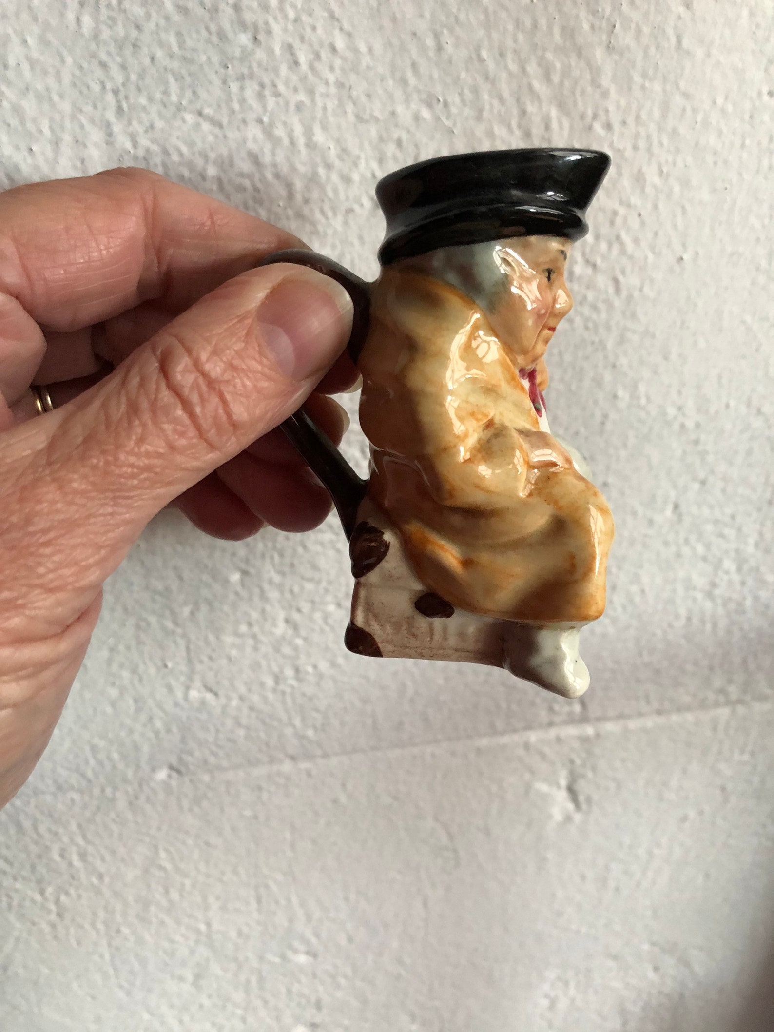 Vintage Mini Toby Jug, Artone England, Hand Painted,seated Old Man ...