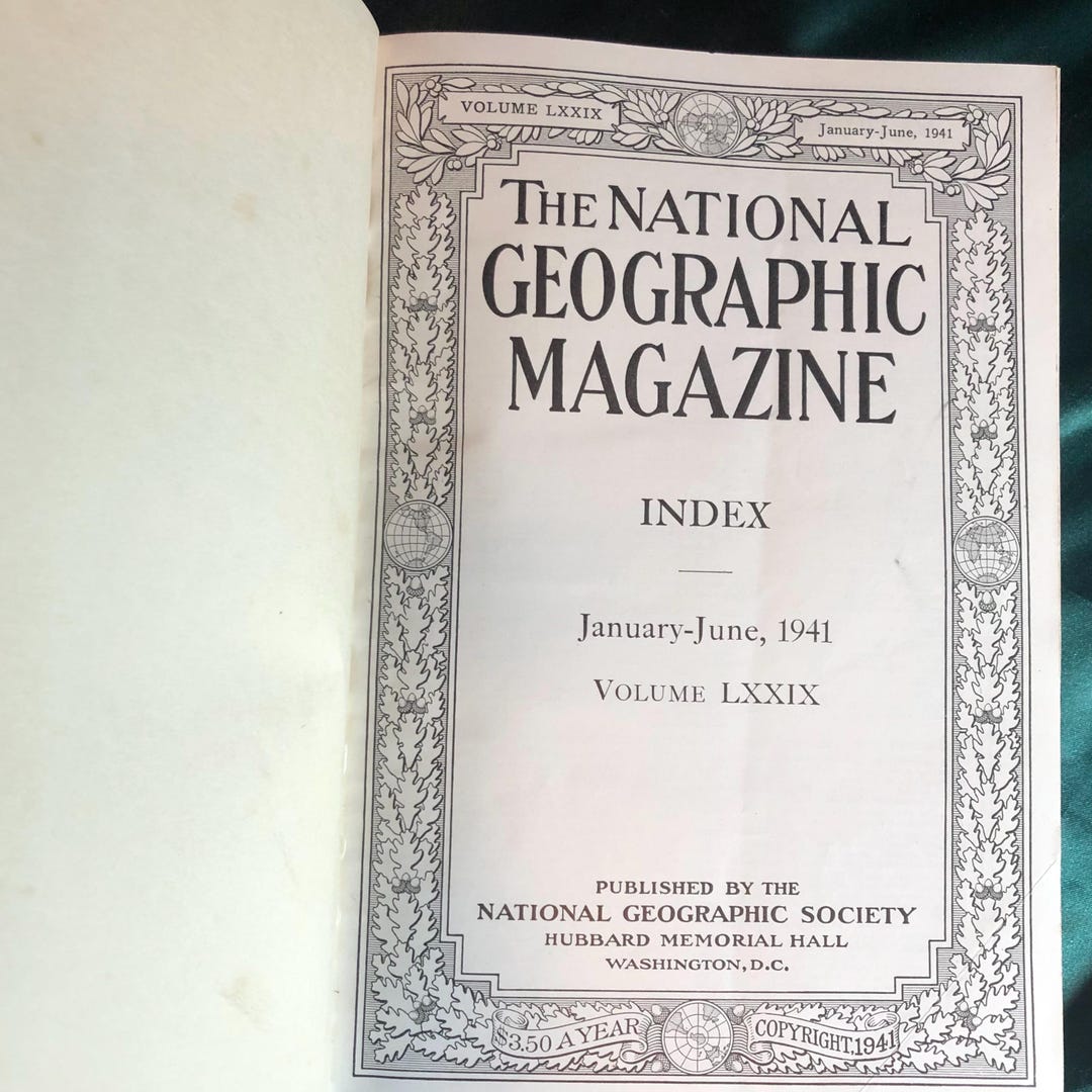 National Geographic Magazine, Complete Half Year Set, (january-june ...
