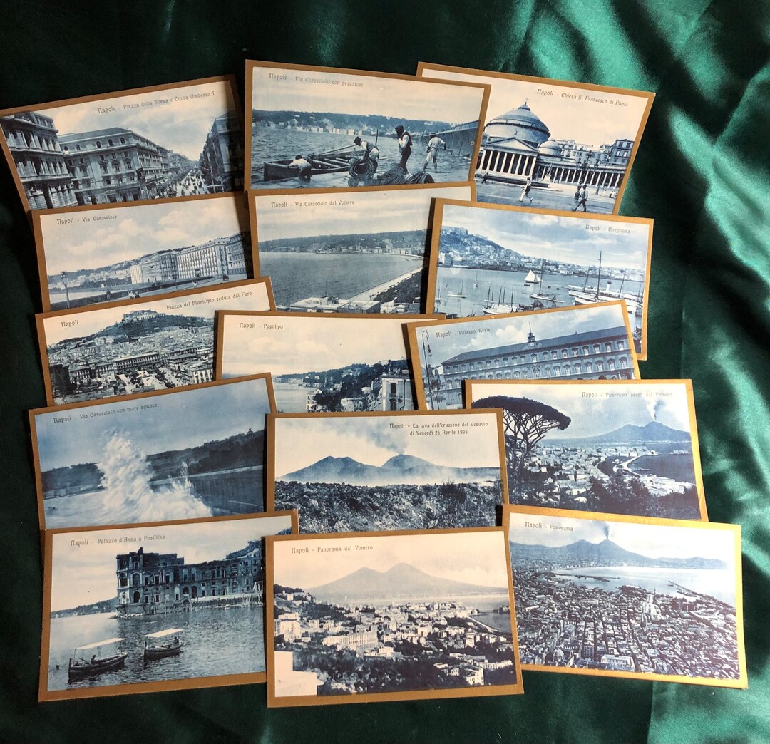 Antique Postcards of Naples, 15 Different Cards, Circa 1910, Beautiful ...