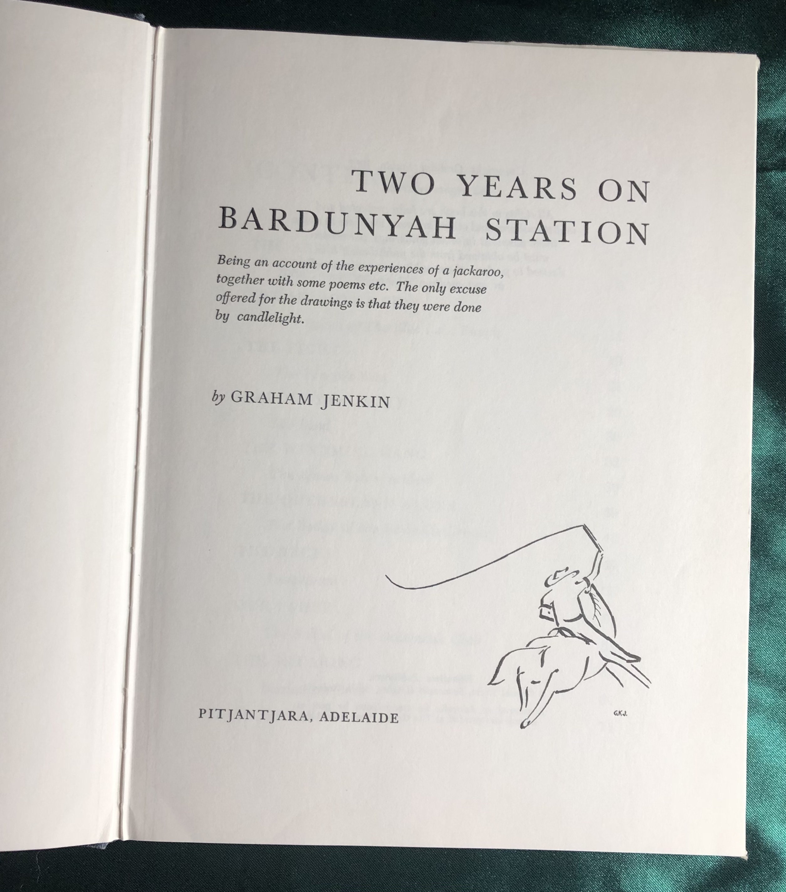 Two Years on Bardunyah Station, A Book by Graham Jenkin, Rare First ...