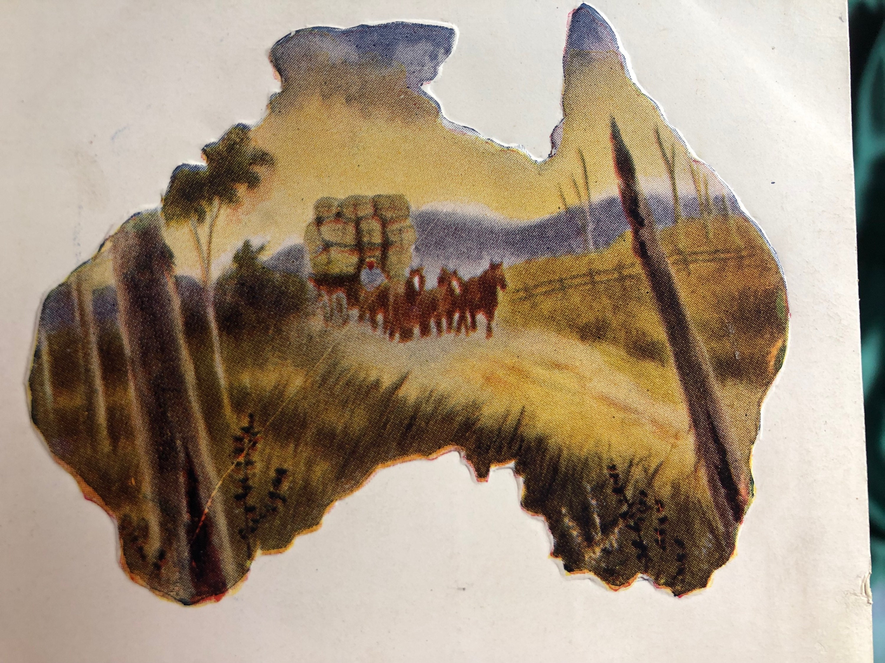 Antique Postcards, Map of Australia, Scenes of Old Australia, Hands ...