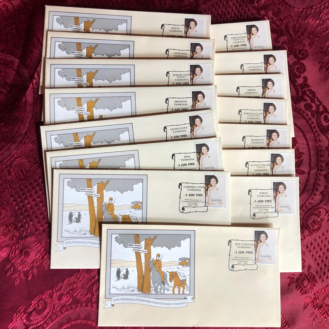Tasmanian Postal History, 15 Philatelic Covers, Scarce Postmarks on ...