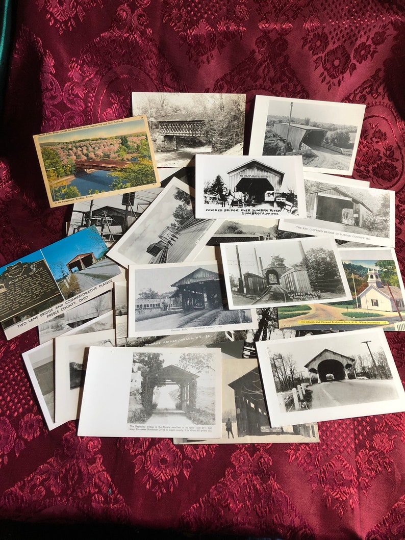 Covered Bridges of the United States, 30 Different Postcards, Historic ...