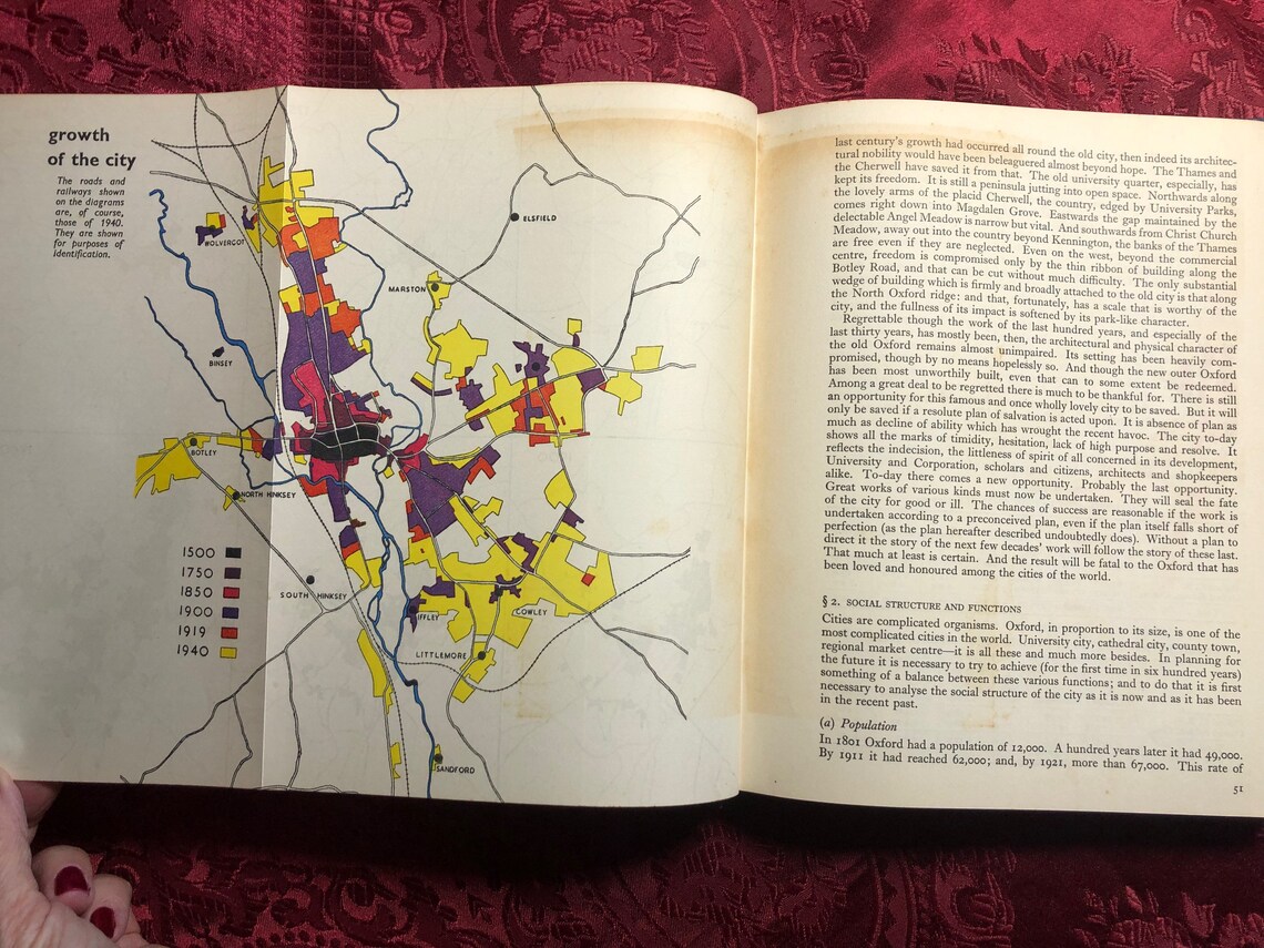Oxford Replanned, A Book by Thomas Sharp, Historic English City, 1948 ...