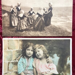 Ten Antique Picture Postcards All Featuring Children, Genuine Early ...