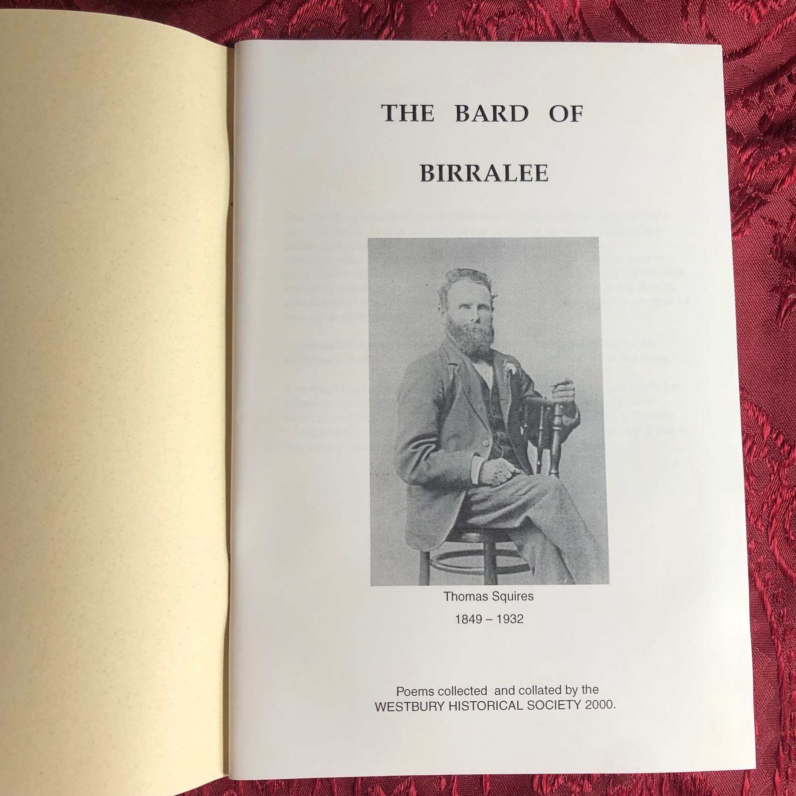 The Bard of Birralee-a Collection of Poems Written by Thomas Squires ...