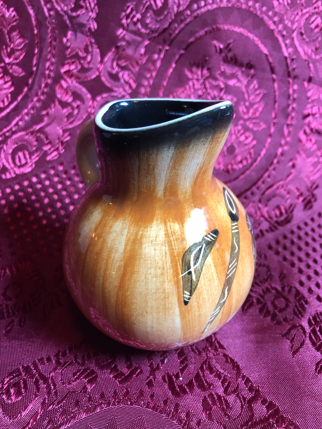 Vintage Australian Pottery, Harry Whyte, Small Jug, Souvenir of Halls ...