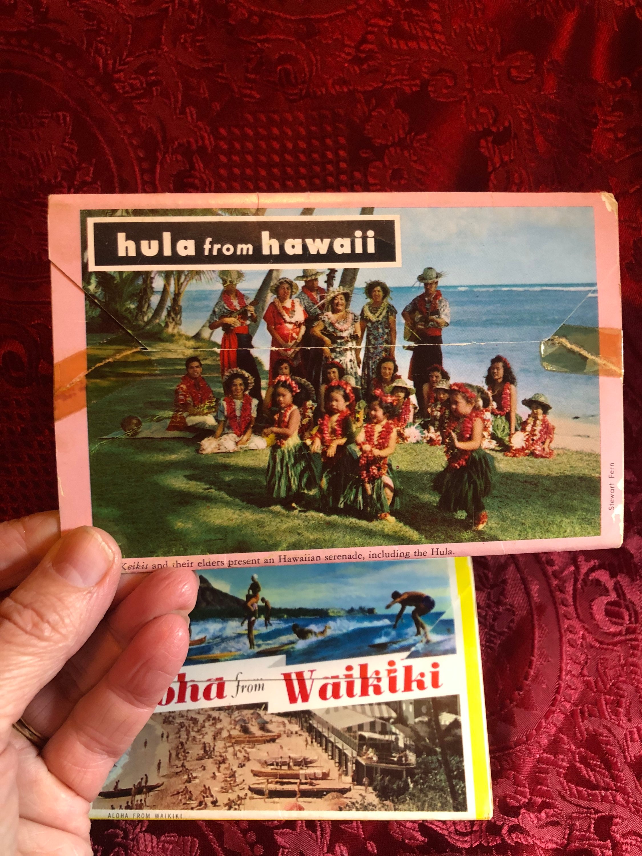 Two Vintage Souvenir Fold-out Photo Booklets From the Hawaiian Islands ...