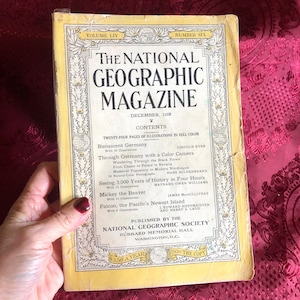 December 1928, National Geographic Magazine, Scarce Early Copy ...