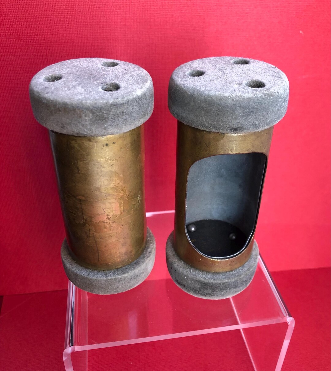 Pneumatic Money Containers, Pair Vintage Cash Tubes, Quality Lamson ...
