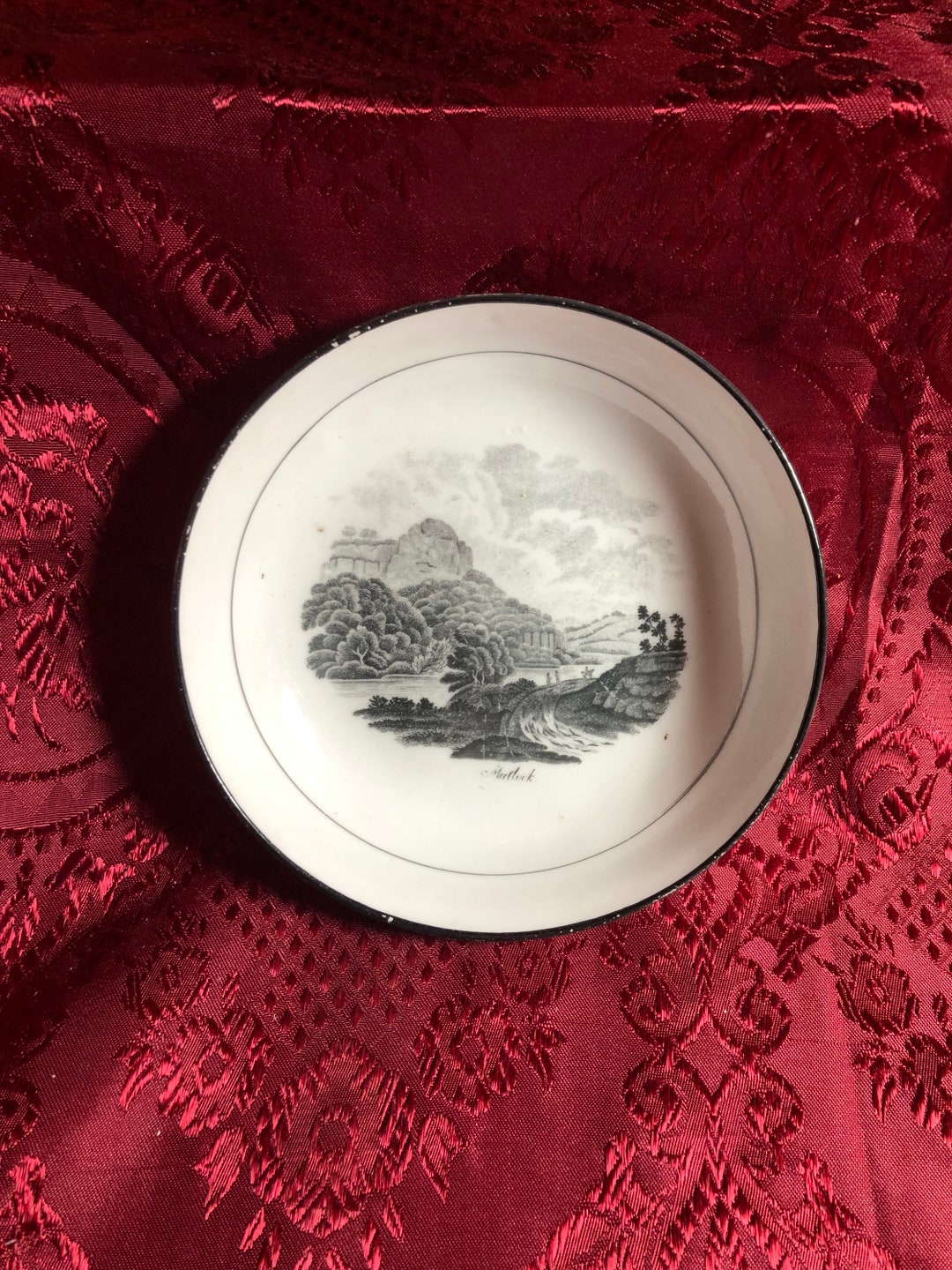 Antique Early Transfer Printed Bowl Showing Scene of Matlock in England ...