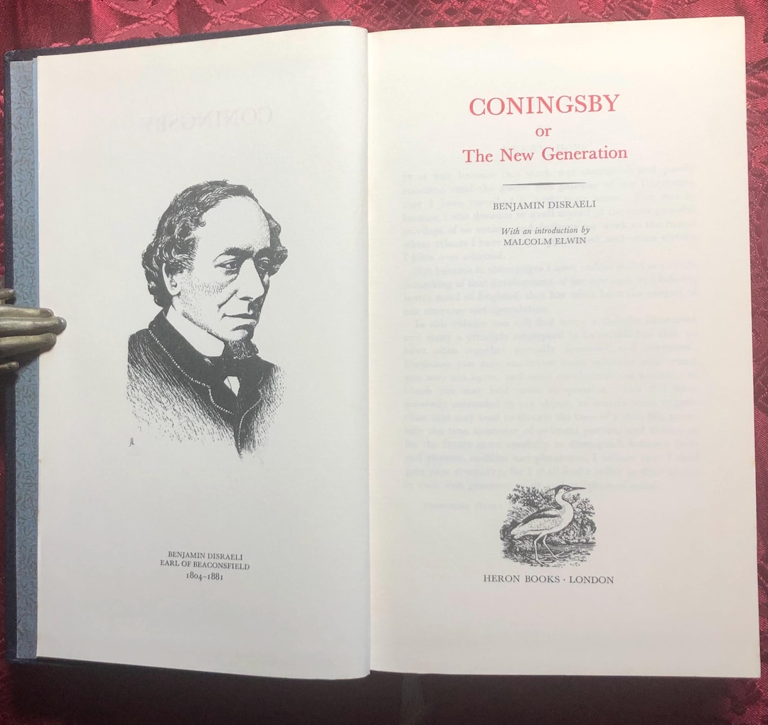 Coningsby, A Book by Benjamin Disraeli, Heron Books London, Scarce Mid ...