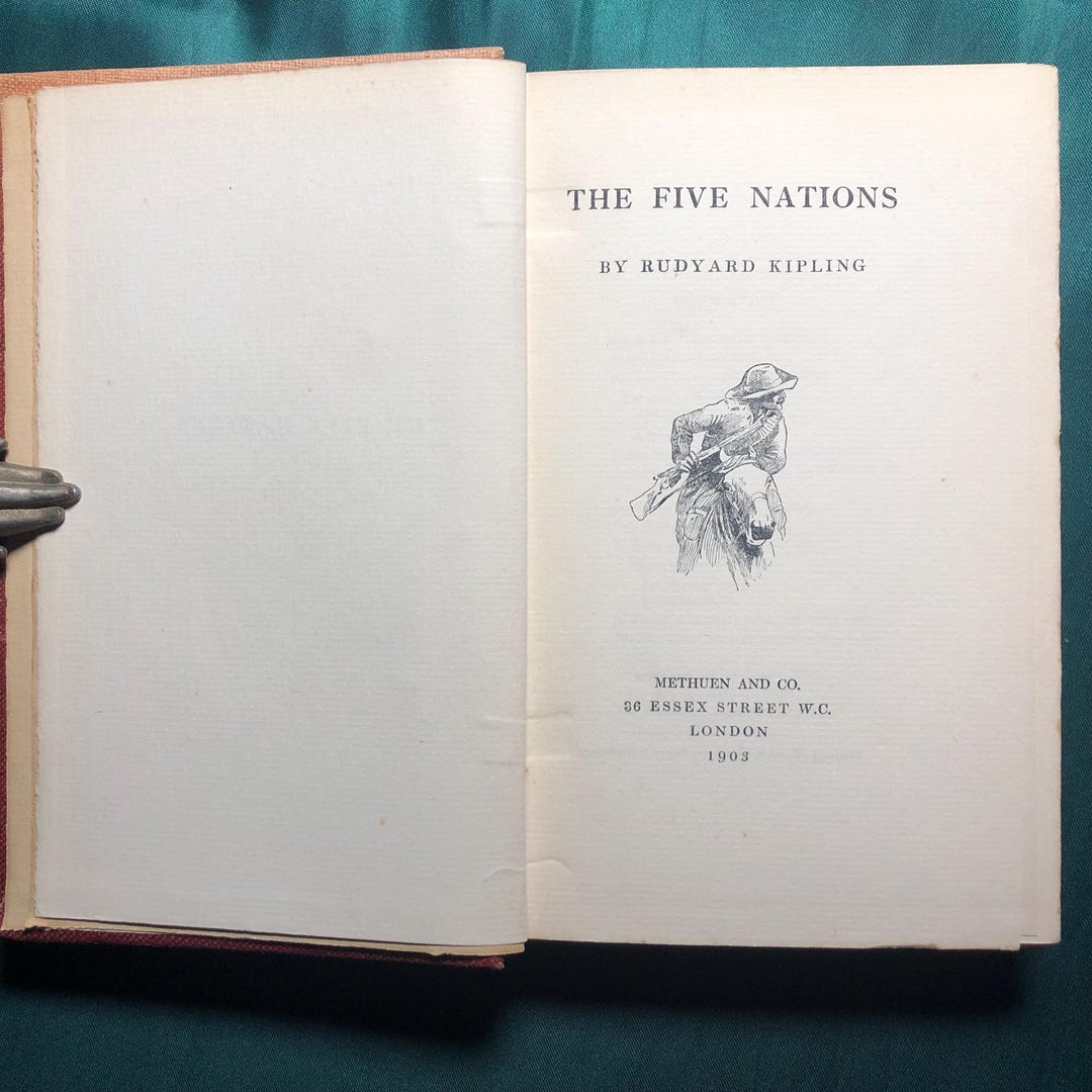 The Five Nations, A Book by Rudyard Kipling, Rare First Edition of 1903 ...