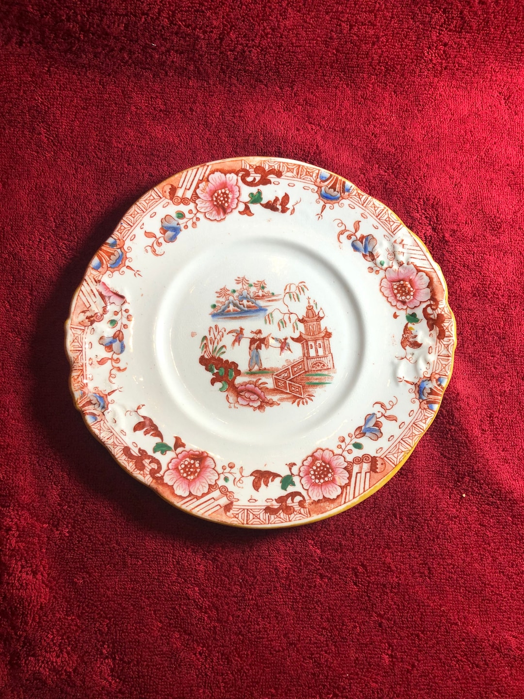 Antique, Regency Period, China Display Plate, Hand Painted , Oriental ...
