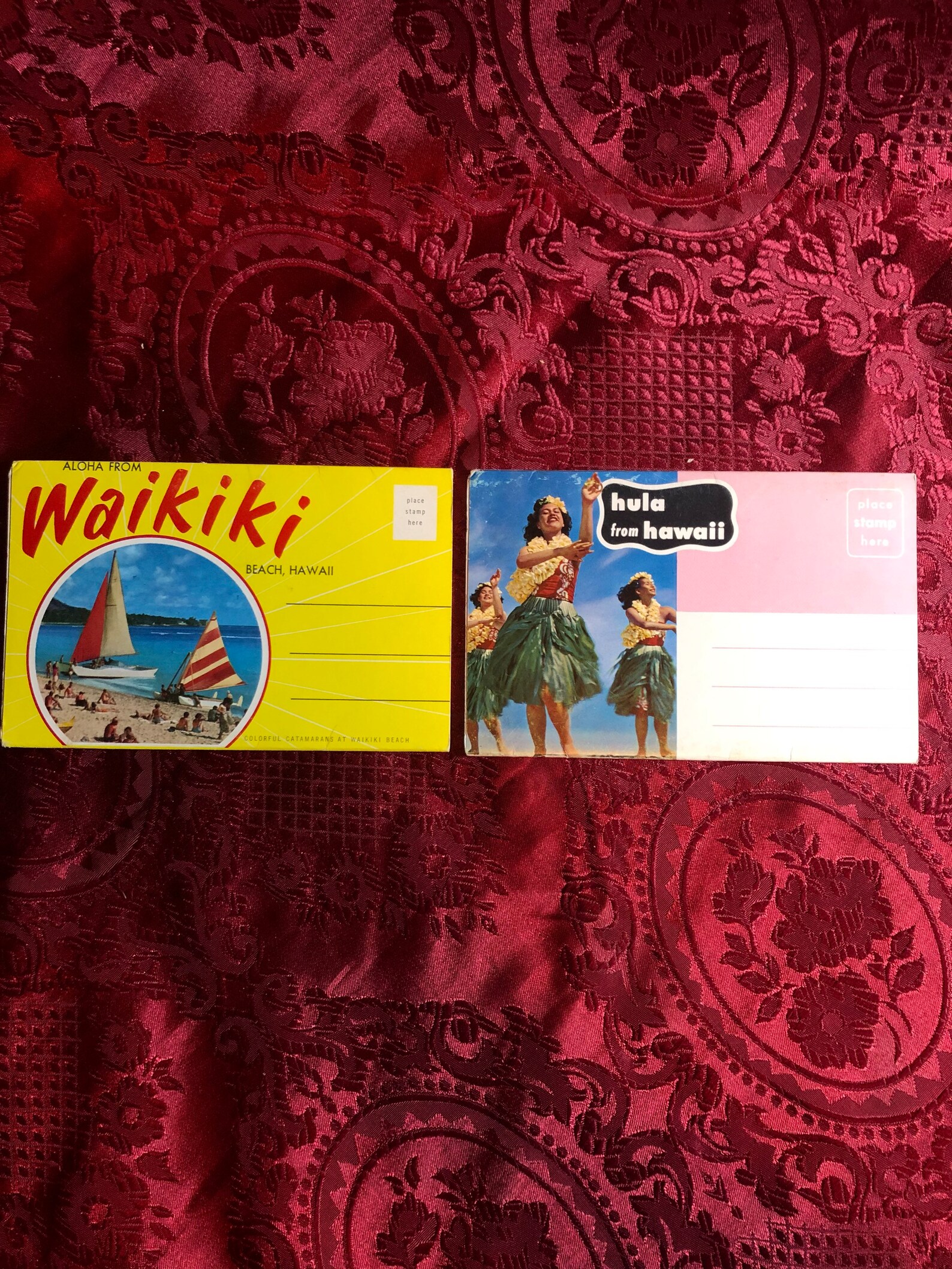 Two Vintage Souvenir Fold-out Photo Booklets From the Hawaiian Islands ...