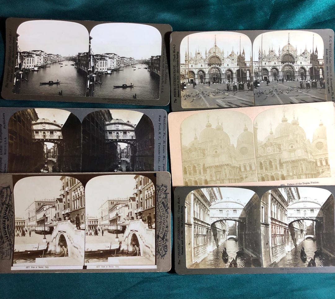Antique Stereoscopic Viewing Cards, Venice, Italy, Circa 1900 ...