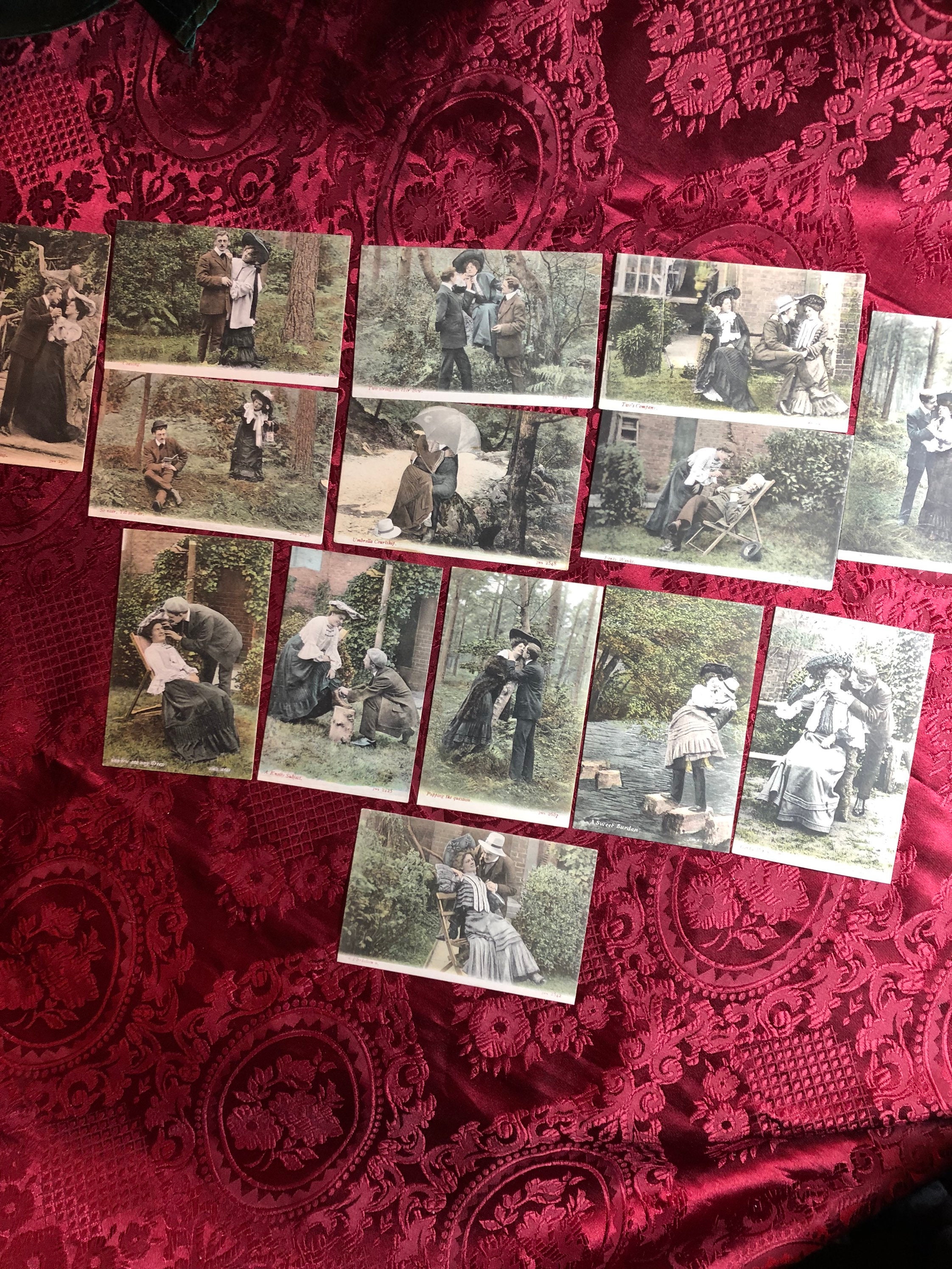 Antique Postcards, A Set of 14 Old Postcards All on the Theme of ...