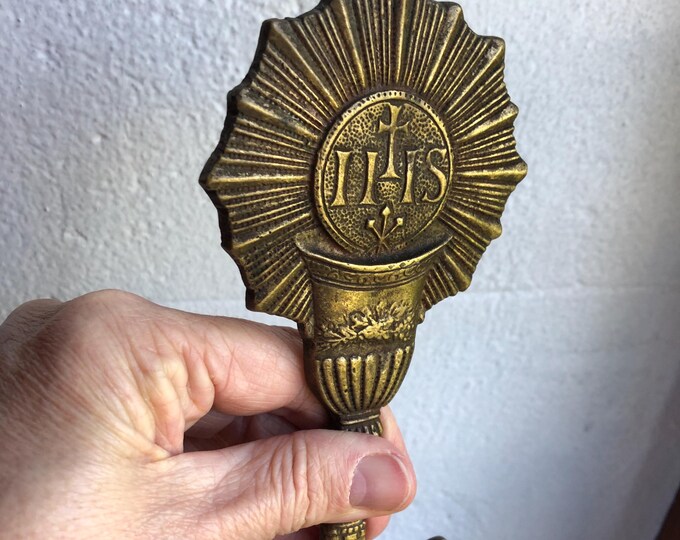 Rare Catholic Altar Piece, Solid Brass, "the Cup of Salvation ...