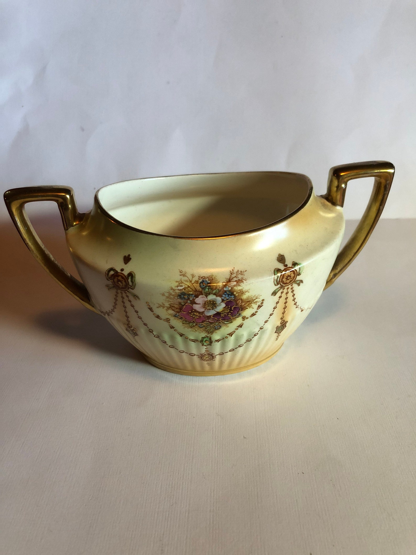 Antique Sugar Bowl, Queen Anne, Made by Devon Ware, Stoke on Trent ...