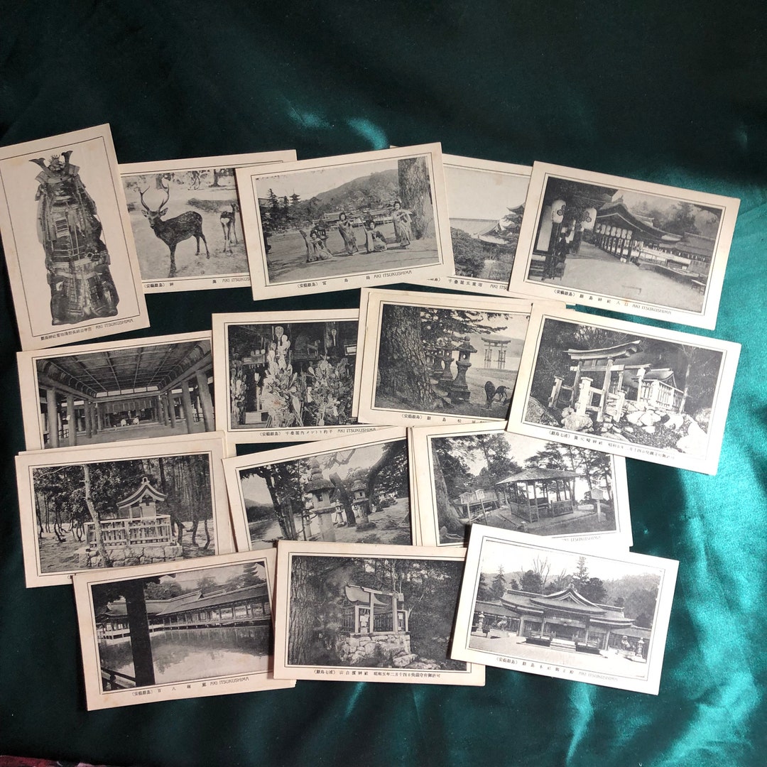 Antique Japanese Postcards, Set of 50 Cards Circa 1910, Shrines ...