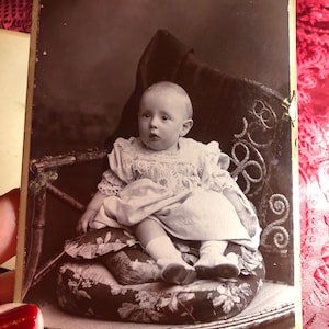Pair of Antique Baby Photographs, Early Studio Photography, Australian ...