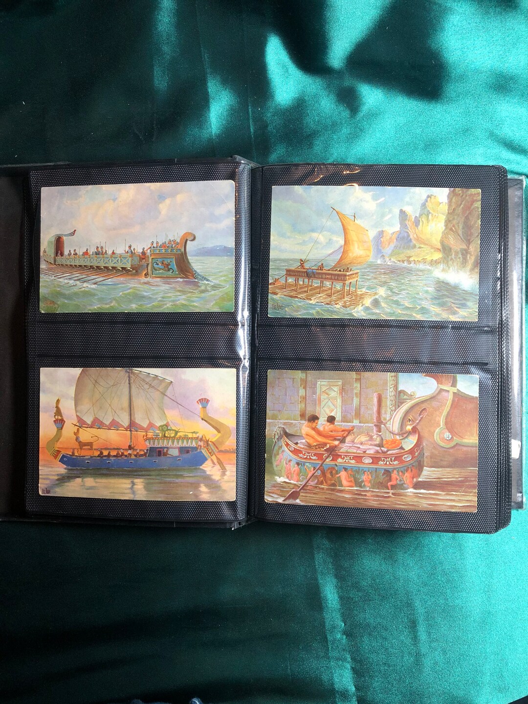 Rare Set of Antique Postcards, History of Ships, 120 Colour Postcards ...