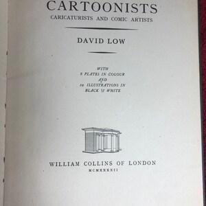 Vintage Book, British Cartoonists - Caricaturists and Comic Artists, by ...