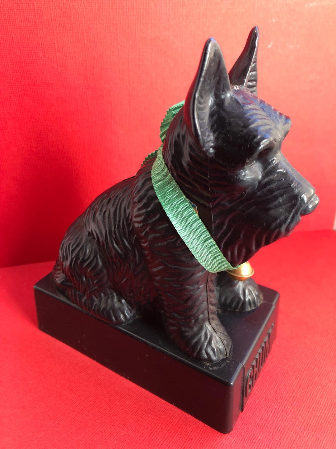 Vintage “chum” Advertising Money Box, Black Silky Terrier Dog Statue ...