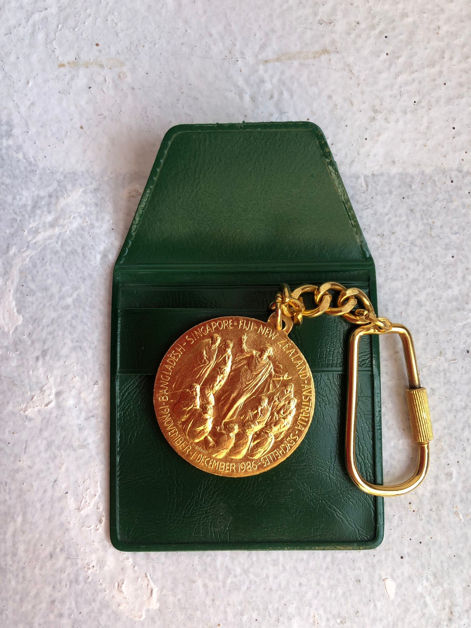 Pope John Paul II, Gold Plated Medallion Key Chain, Commemorating ...