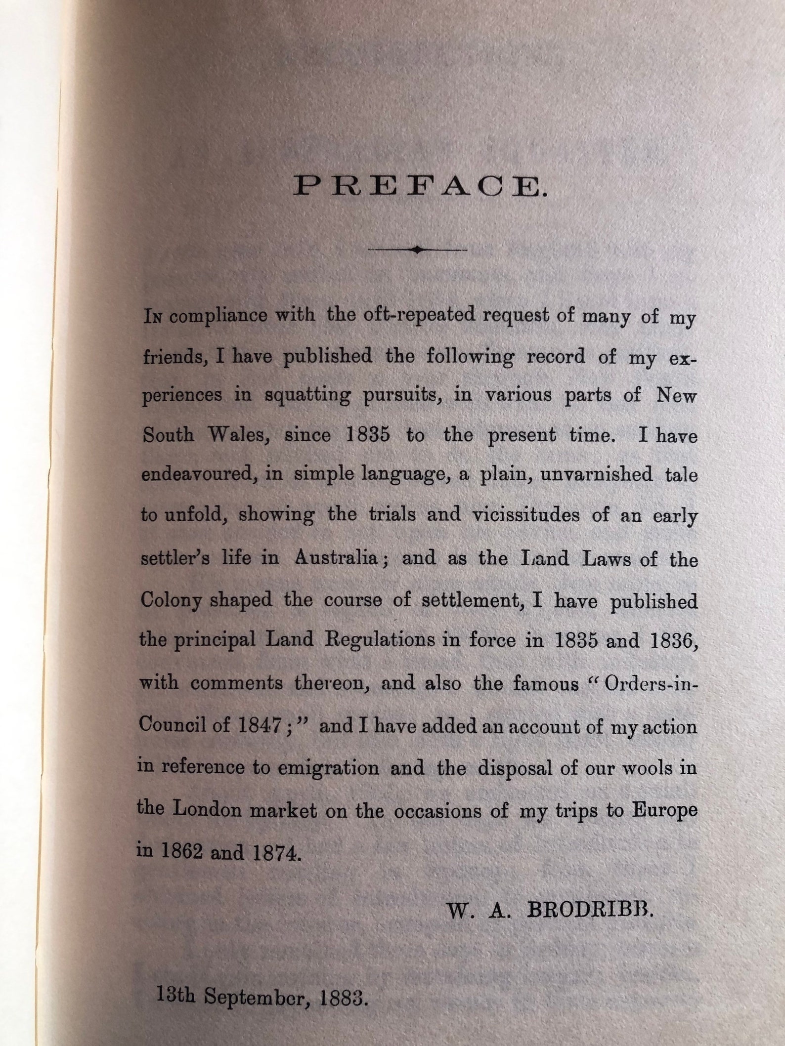 Recollections of an Australian Squatter 1835-1883, A Book by W. A ...