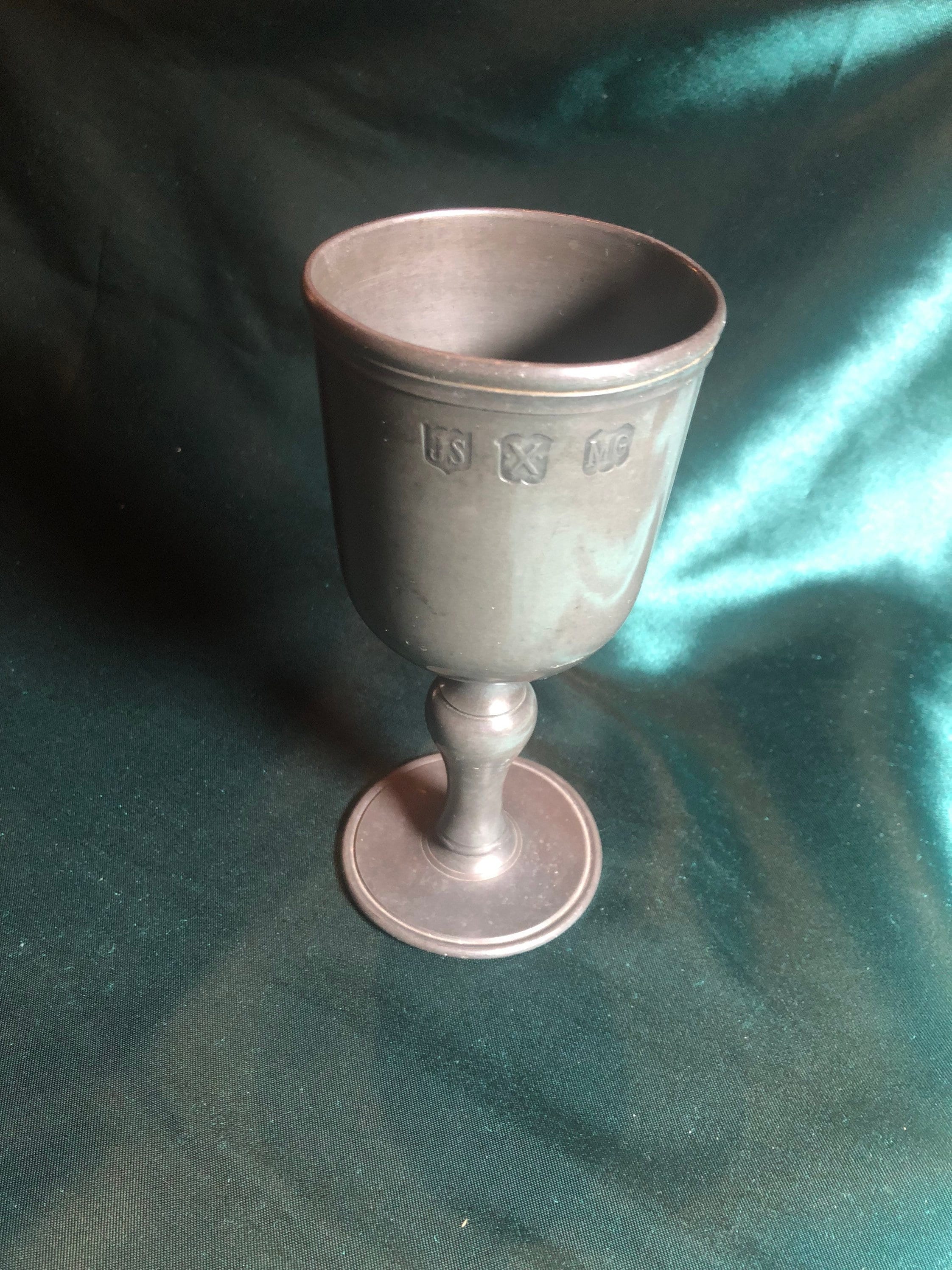 Antique Pewter Goblet