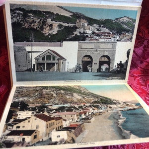 Gibraltar, Souvenir Postcard Booklet Circa 1930's, 6 Colour Postcards ...
