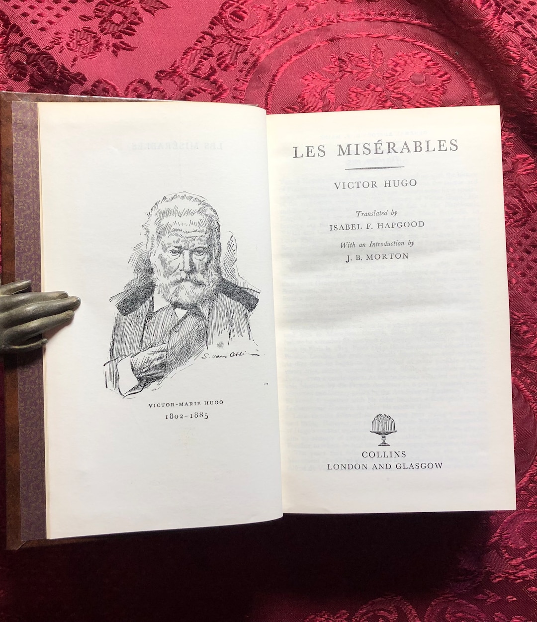Les Miserables, A Book by Victor Hugo, 1974 Collins Edition, Classic ...